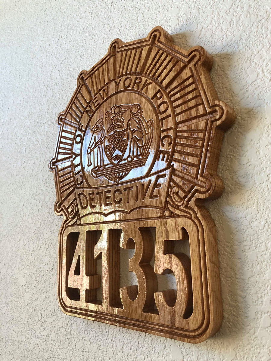 Wooden Police Shield: Small 10"x10"x3/4" – Wyckoff's Workshop