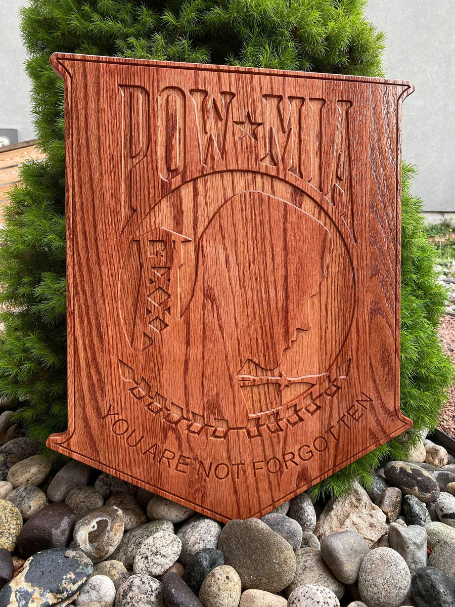 POW MIA Medium Plaque 14"x11 1/2"x3/4" – Wyckoff's Workshop